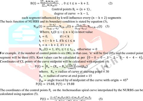 Table 1 From Experimental Investigation On Cnc Machining Of Freeform Curves Interpolated With