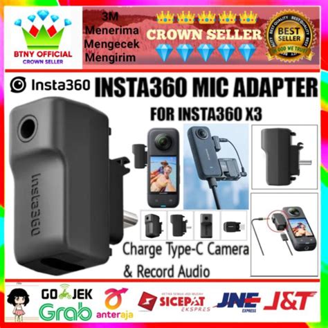Jual Insta360 X3 Mic Adapter External Microphone Audio Type C One Insta 360 Shopee Indonesia