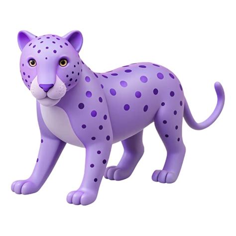 A Purple Leopard Figure With Purple Dots On It Premium Ai Generated Psd