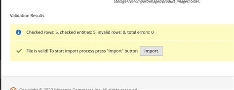Magento Community Edition Version 2 4 5 Import Status Showing Wrong