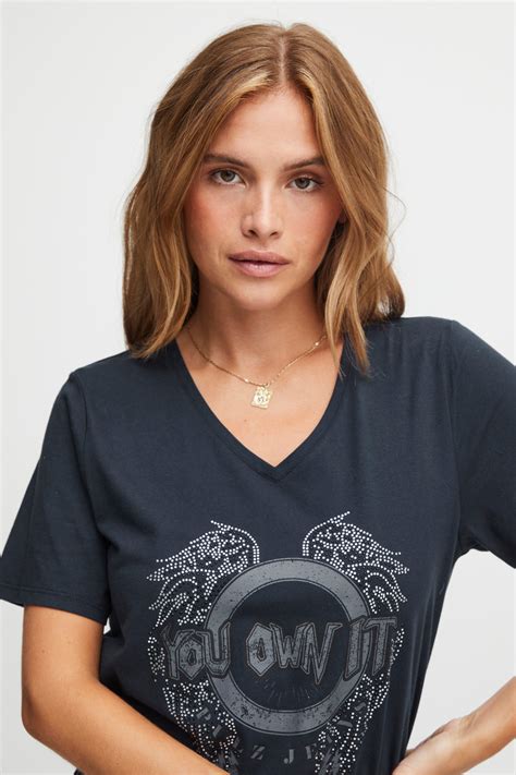 Pulz Jeans Pzmaddie Casual Dark Saphire T Shirt Kvinder Hos Lohse