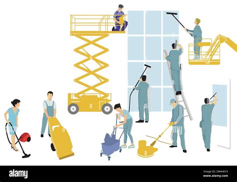 Building Cleaning Clean Windows Illustration Stock Vector Image Art