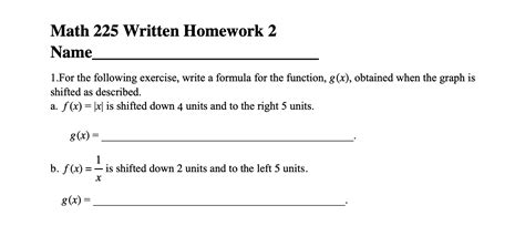 Solved Math 225 ﻿written Homework 2name1for The Following