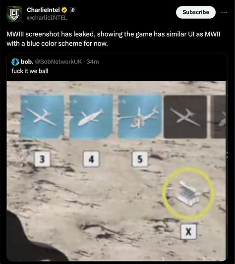 Mwiii Screenshot Has Leaked Showing The Game Has Similar Ui As Mwii With A Blue Color Scheme