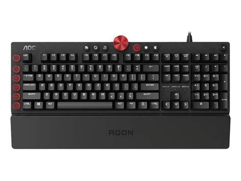 Aoc Agon Rgb Gaming Mechanical Keyboard Usb Cherry Mx Blue Switches Agk Walmart Com