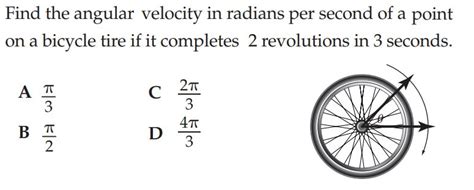 Solved Find The Angular Velocity In Radians Per Second Of A Chegg