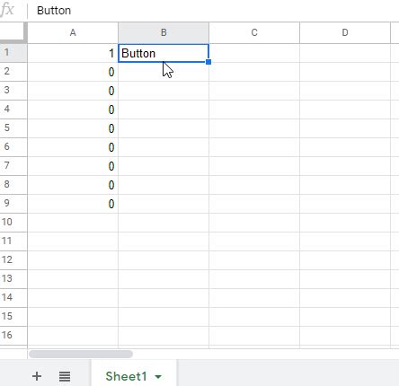 Google Apps Script Increment Cell Value By One By Clicking Stack Overflow