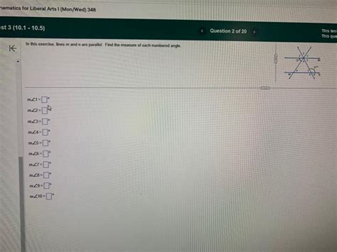 In This Exercise Lines M And N Are Parallel Find Chegg
