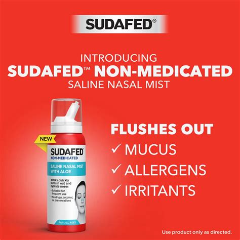Sudafed® Non Medicated Saline Nasal Mist With Aloe Sudafed®