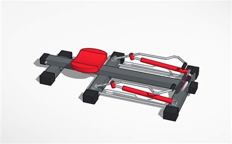3d Design Realistic Rowing Machine Tinkercad