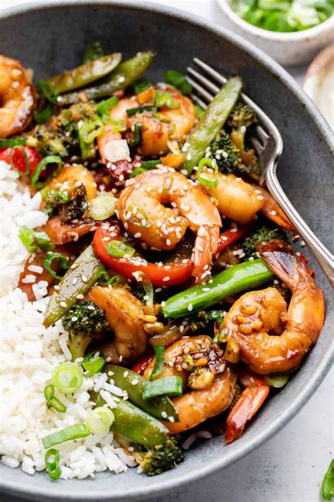 Healthy Garlic Shrimp Stir Fry Erin Lives Whole