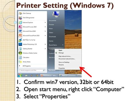PPT Printer Setting Windows PowerPoint Presentation Free Download ID