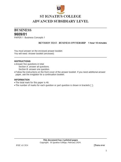 Bs Revison Test Pdf Business Economics Private Law