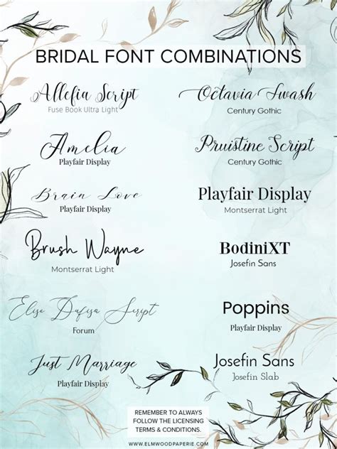 Microsoft Word Fonts For Wedding Invitations
