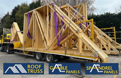 Full Load Of Two Tier Trusses For A Three Storey New Apartment Block In