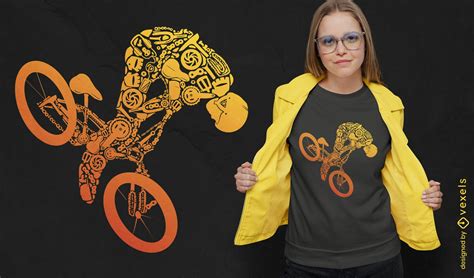 Bmx Parts Gradient Silhouette T Shirt Design Vector Download