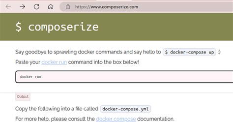 Outil Gratuit Pour Générer Un Fichier Docker Compose à Partir De La Commande Run Fr Atsit