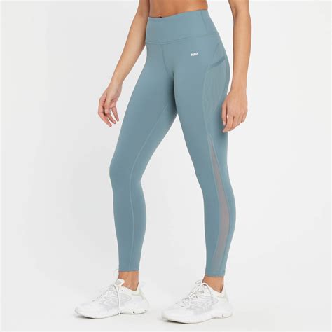 Mp Womens Power Mesh Leggings Pebble Blue Myprotein™