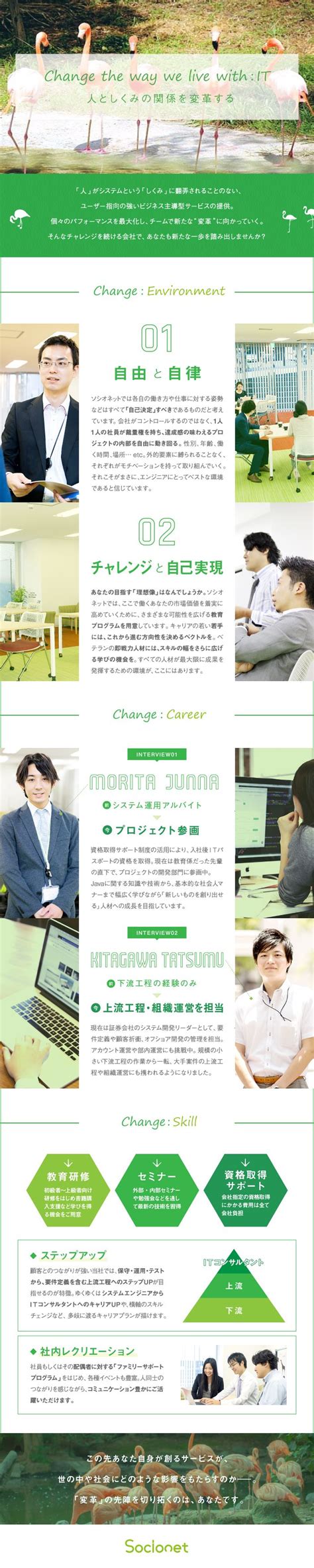 ソシオネット株式会社の求人メッセージ 【システム開発（se・pg）】理想のエンジニアの「その先」へ ｜【リクナビnext】で転職！