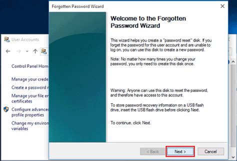 How To Create A Password Reset Disk For Windows 10 With Usb