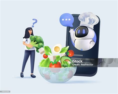 Smart Living Environment Abstract Concept Vector Illustration 3d Smart Home With Ai Help Cooking