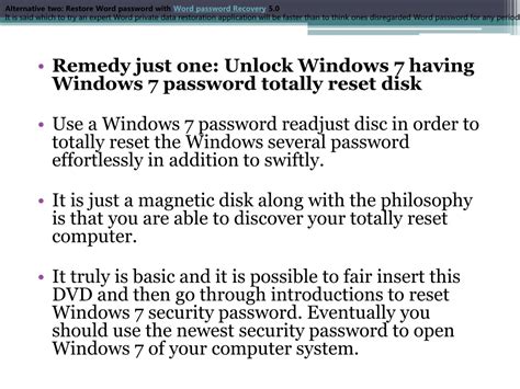 Ppt How To Unlock Windows 7 Administrator Password Powerpoint Presentation Id 1290679