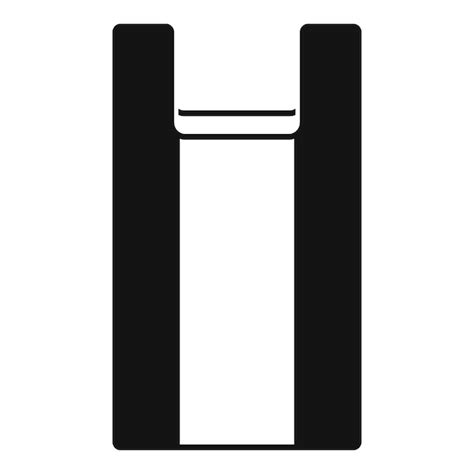 Premium Vector Carry Handle Empty Trash Bag Icon Simple Vector