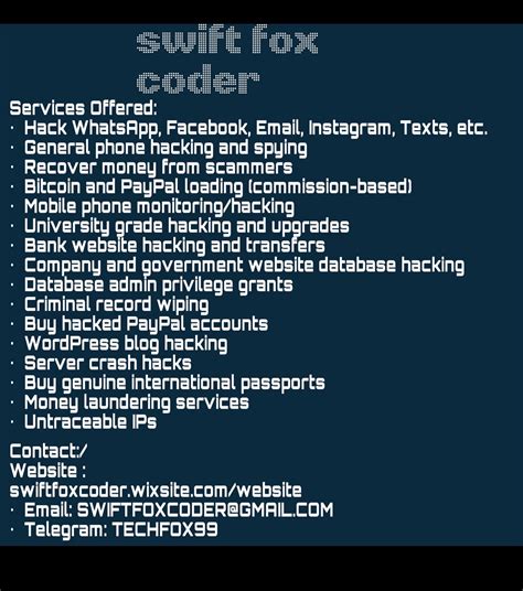🚨 Swift Fox Coder Your Ultimate Cybersecurity Partner 🚨 By Dlamack