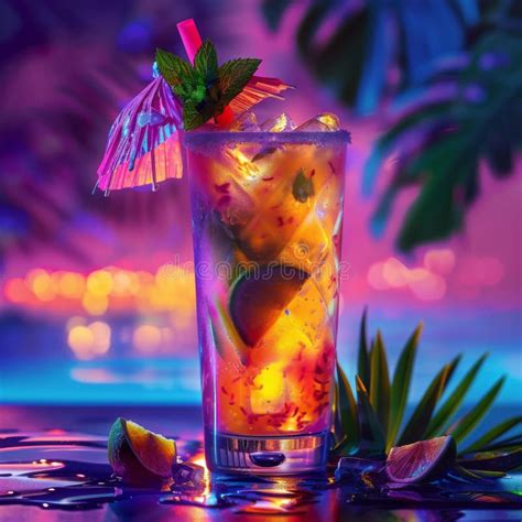 Tropical Mocktail Stock Illustrations 3388 Tropical Mocktail Stock