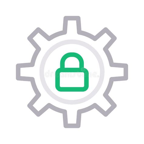 Lock Setting Thin Line Color Vector Icon Stock Vector Illustration Of Lock Private 146717808