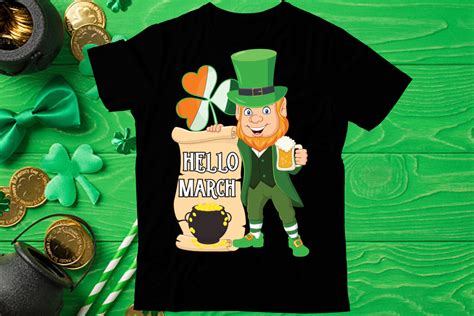 Hello March T Shirt Design St Patrick S Day Bundle St Patrick S Day SVG Bundle Feelin Lucky PNG