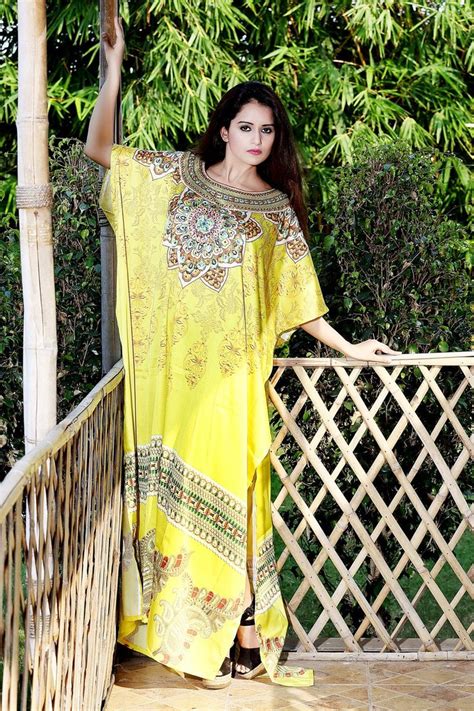 Full Length Resort Wear Beach Coverup Kaftan Dress Gorgeous Silk Kaftan
