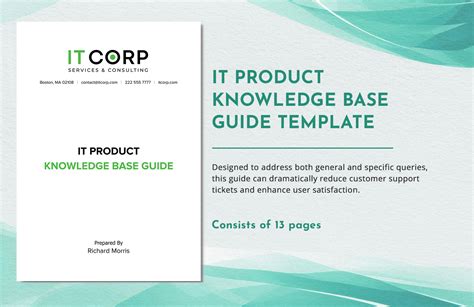 IT Product Knowledge Base Guide Template In Word PDF Google Docs