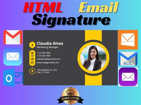 create professional html email signature clickable email signature