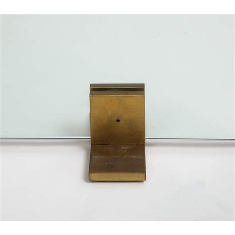 Contemporary Glass Firescreen With Bronze Feet Chairish