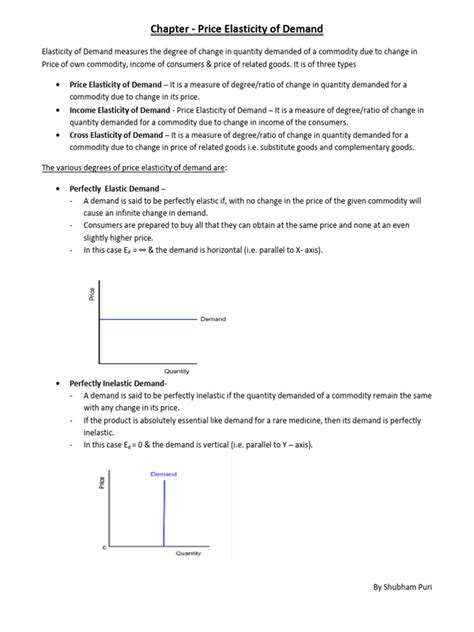Elasticity Of Demand Pdf Demand Elasticity Economics