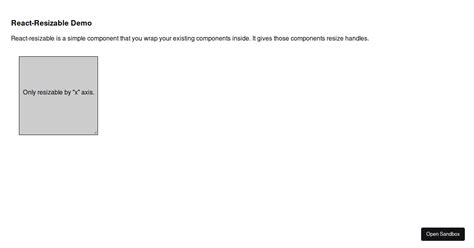 React Resizable Playground Codesandbox