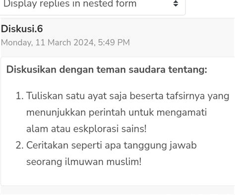 Display Replies In Nested Form Diskusi 6 StudyX
