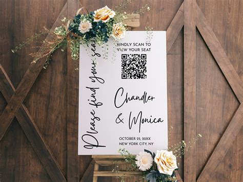 Wedding Seating Chart Qr Code Seating Chart Wedding Seat Chart With Qr