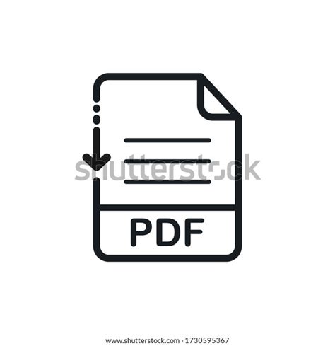 Pdf Format File Vector Icon Stock Vector Royalty Free