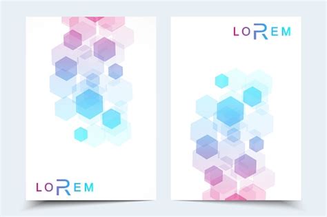 과학 브로셔 디자인 템플릿 벡터 전단지 레이아웃 연결된 선과 점이 있는 분자 구조 잡지 전단지 커버 포스터 디자인에 대한 요소가있는 과학 패턴 원자 Dna 건강관리와 의술에