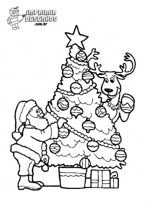 Árvore De Natal Para Colorir Imprimir Desenhos