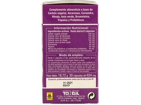 Suplemento Alimentar TONGIL Nivelflatu 30 cápsulas Worten pt