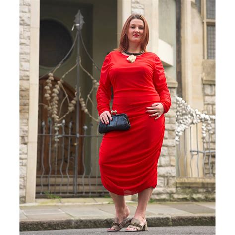 Red Plus Size And Mid Size Premium Bodycon Midi Dresses Sylvia Piechulla