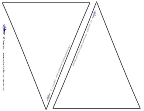 Blank Printable Small Flags Crafts Pennant Banner Template With