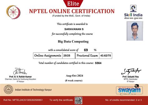saravanan s on linkedin nptel bigdata