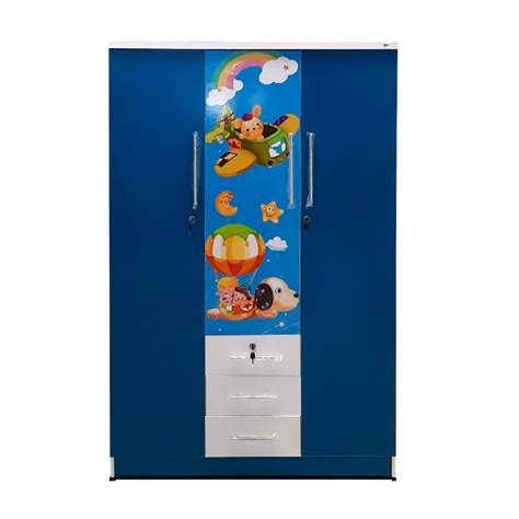 ตู้เสื้อผ้า 120 ซม 3 บานเปิด 3 ลิ้นชัก บานกลางการ์ตูน อ่านรายละเอียดก่อนนะ Shopee Thailand