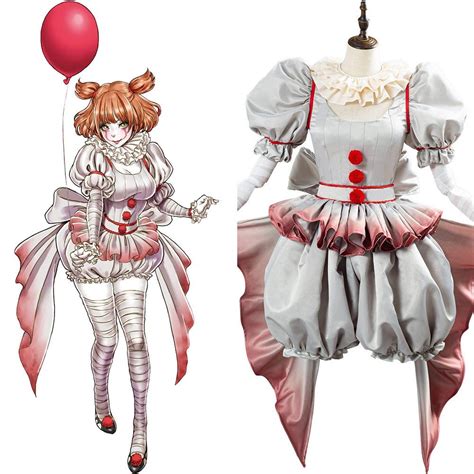 Pennywise Cosplay Costume Horror Pennywise The Clown Costume Outfit For