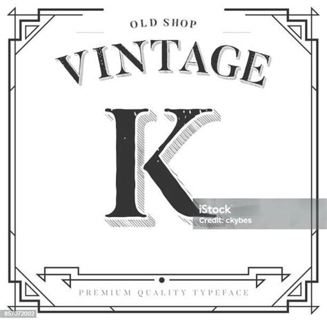 Ilustrații De Stoc Cu Alfabet Vector Font Scrisoare Cu Cadru Elegant