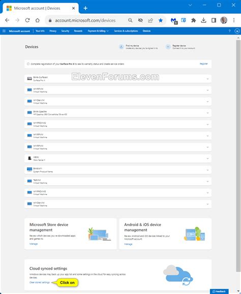 Clear Cloud Synced Settings From All Windows Backup Devices For Microsoft Account Windows 11 Forum